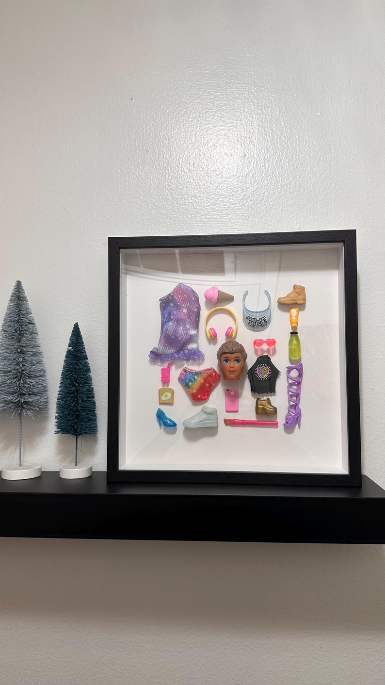Rainbow Boba – Barbiecore Shadow Box | Miniature Collage Art | Playful ...