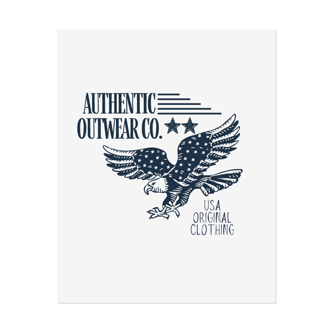 Vintage Eagle Graphic Rolled Poster | Patriotic Wall Art, Americana ...