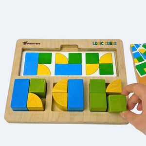 Logic Cube Puzzle and Matching Activity Set, Color Matching Game ...