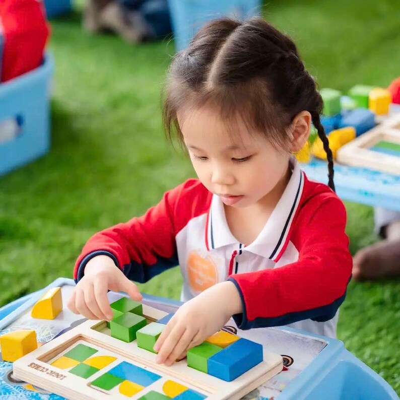 Logic Cube Puzzle and Matching Activity Set, Color Matching Game ...