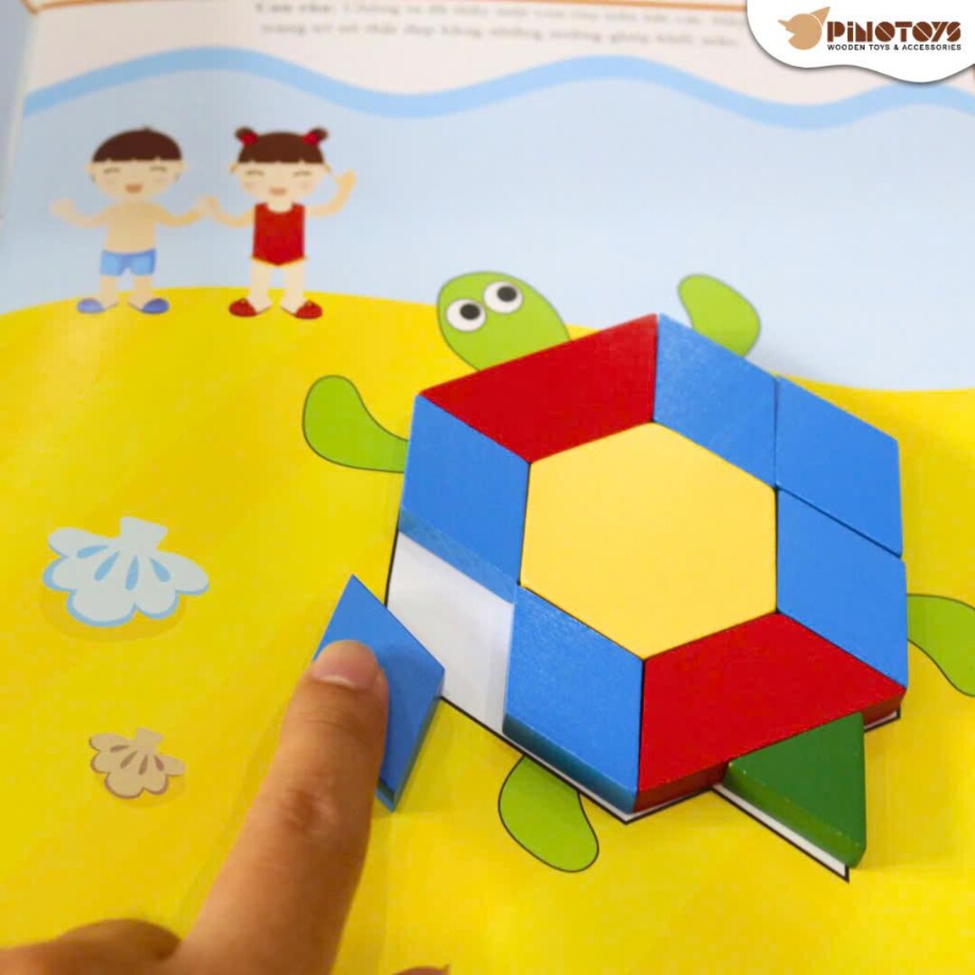 Educational Pattern Block Puzzle, Montessori Puzzle Activity for Kids ...