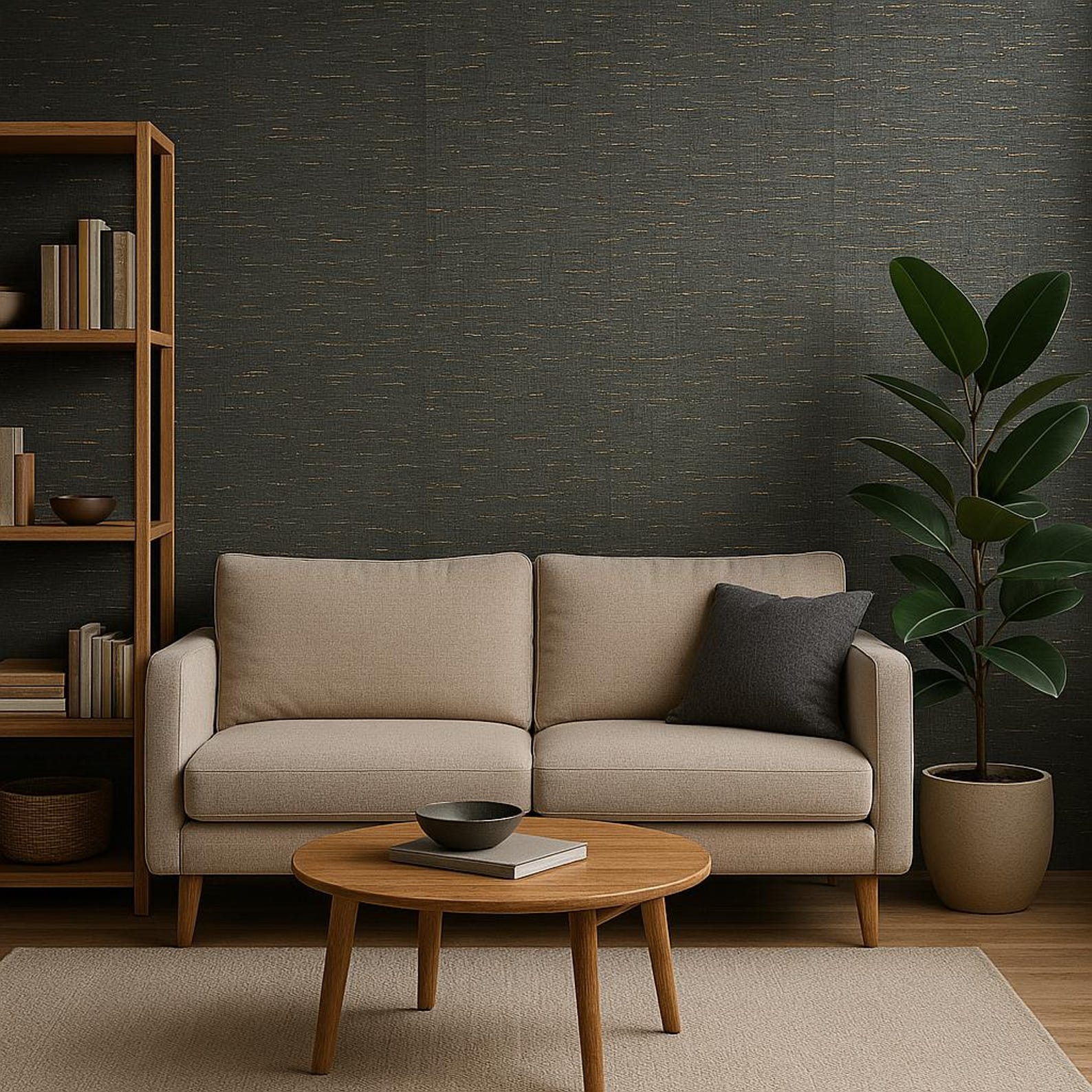 Moody Gray and Abstract Design Cork Wallpaper - Etsy