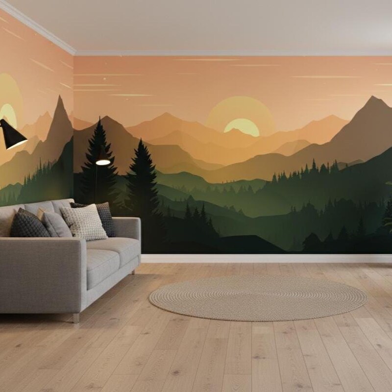 Sunset Wall Mural - Etsy