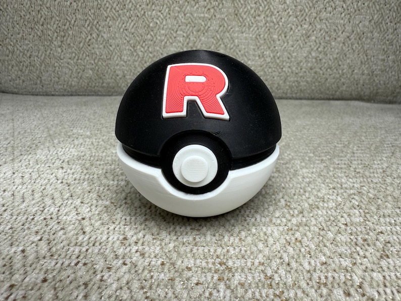 Team Rocket. 3D Printed Pokeball, Pokeball for Display, Pokemon Themed ...