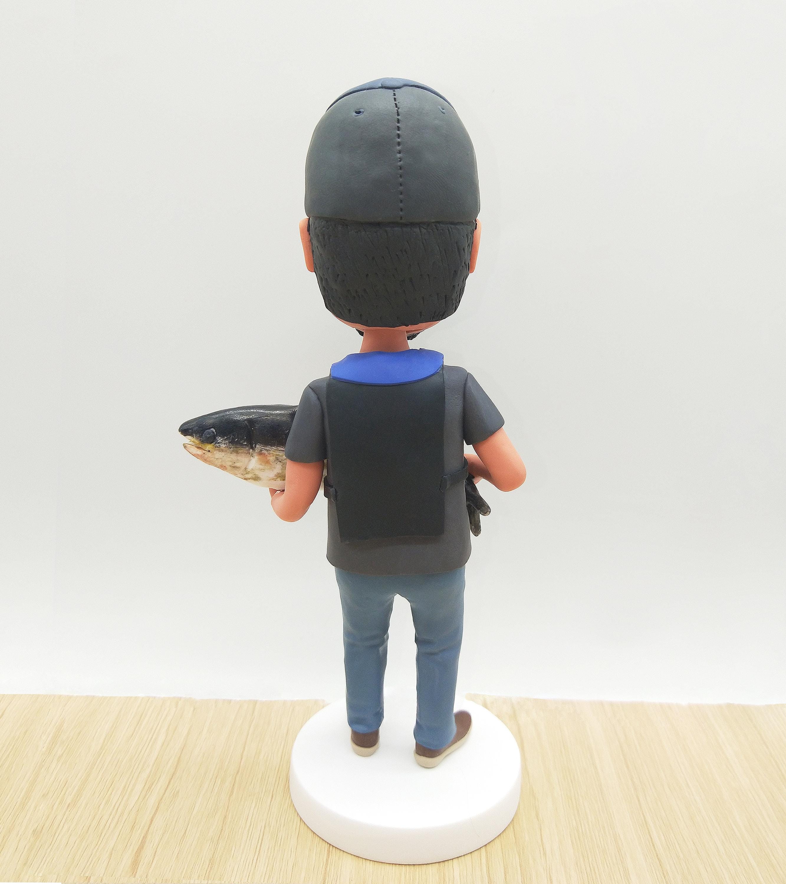 Custom Fishing Bobblehead: Personalized Resin Fisherman Gift - Etsy