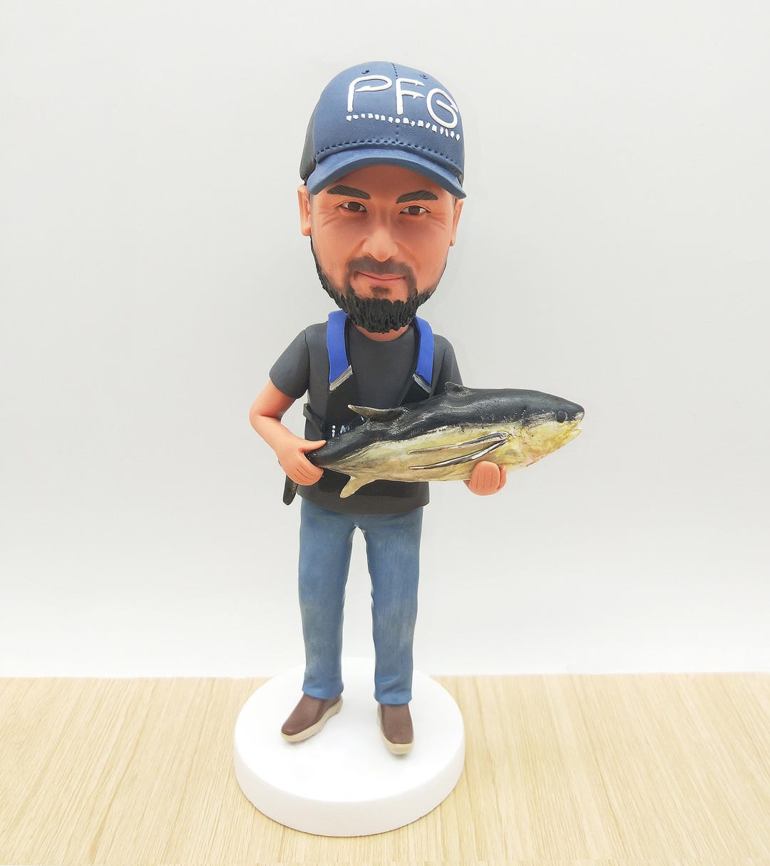 Custom Fishing Bobblehead: Personalized Resin Fisherman Gift - Etsy