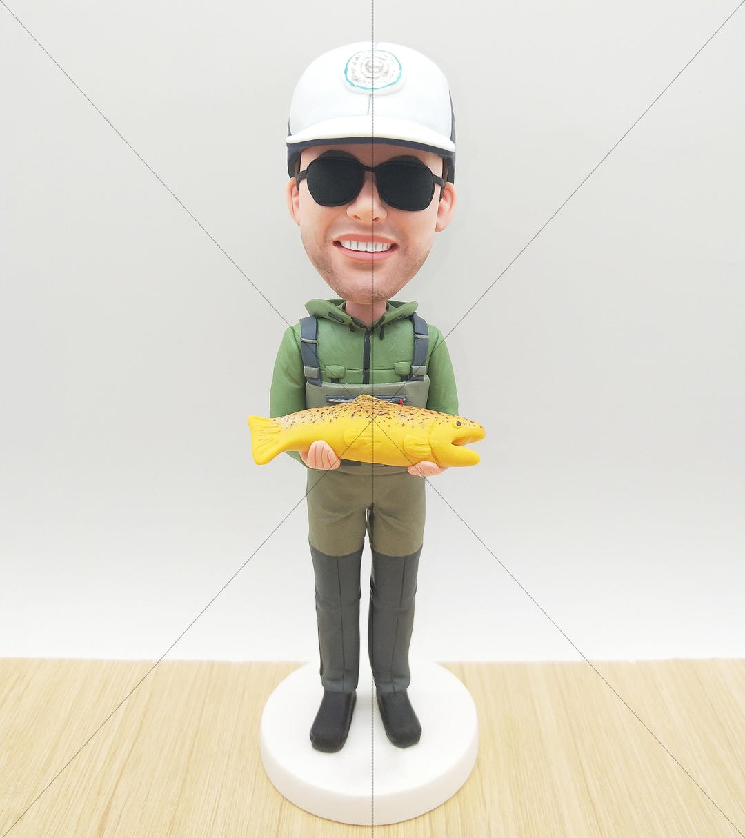 Custom Fishing Bobblehead: Personalized Resin Fisherman Figurine - Etsy
