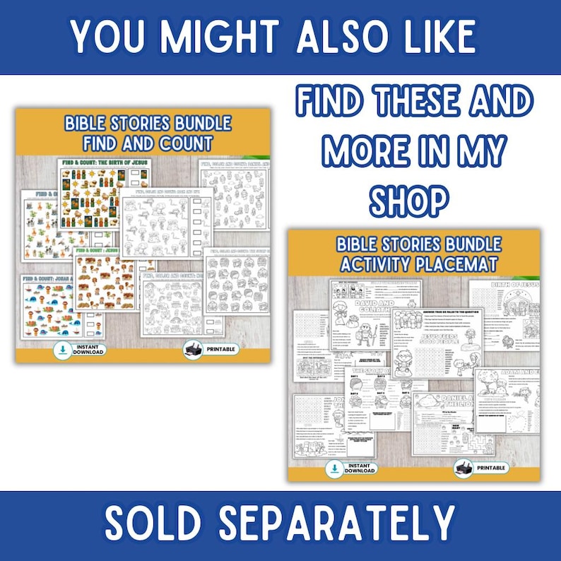 The Birth of Moses Activity Placemat + Find and Count Sheet | Bible ...