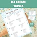 Ice Cream Trivia Printable Summer Trivia Game, Digital Download for ...