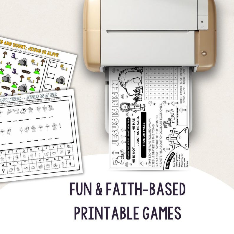 He is Risen Easter Activity Placemat for Kids | Christian Easter ...
