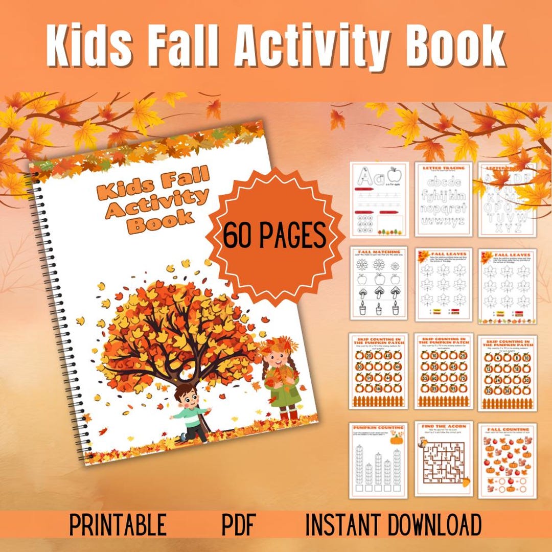 Fall Activity Bundle, Kids Autumn Printables, Hand Writing Practice ...