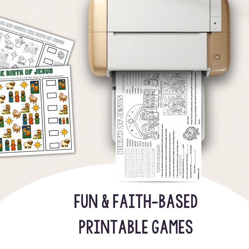 Birth of Jesus Activity Mat Printable | Bible Christmas Activity for ...