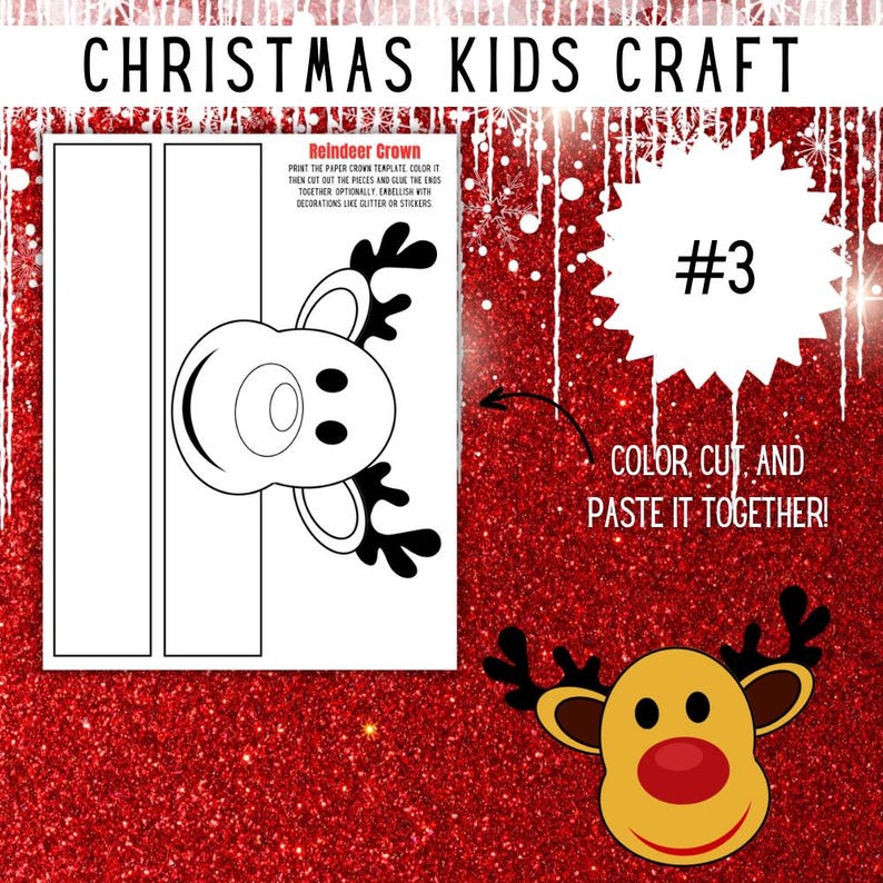Printable Christmas Craft Bundle for Kids, Holiday Paper Crafts, Build ...