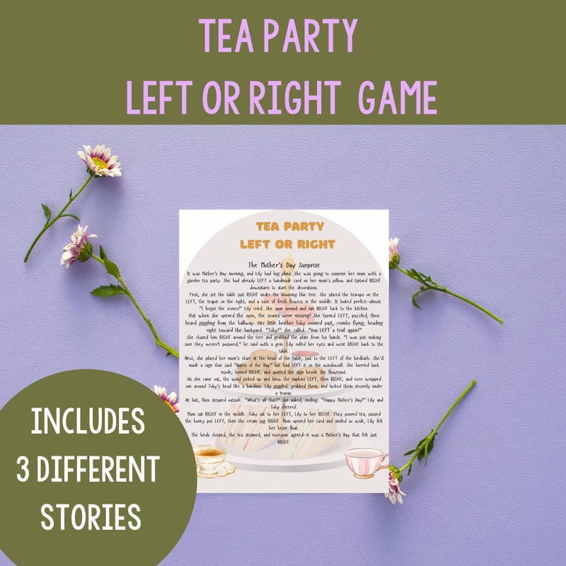 Tea Party Game - Etsy