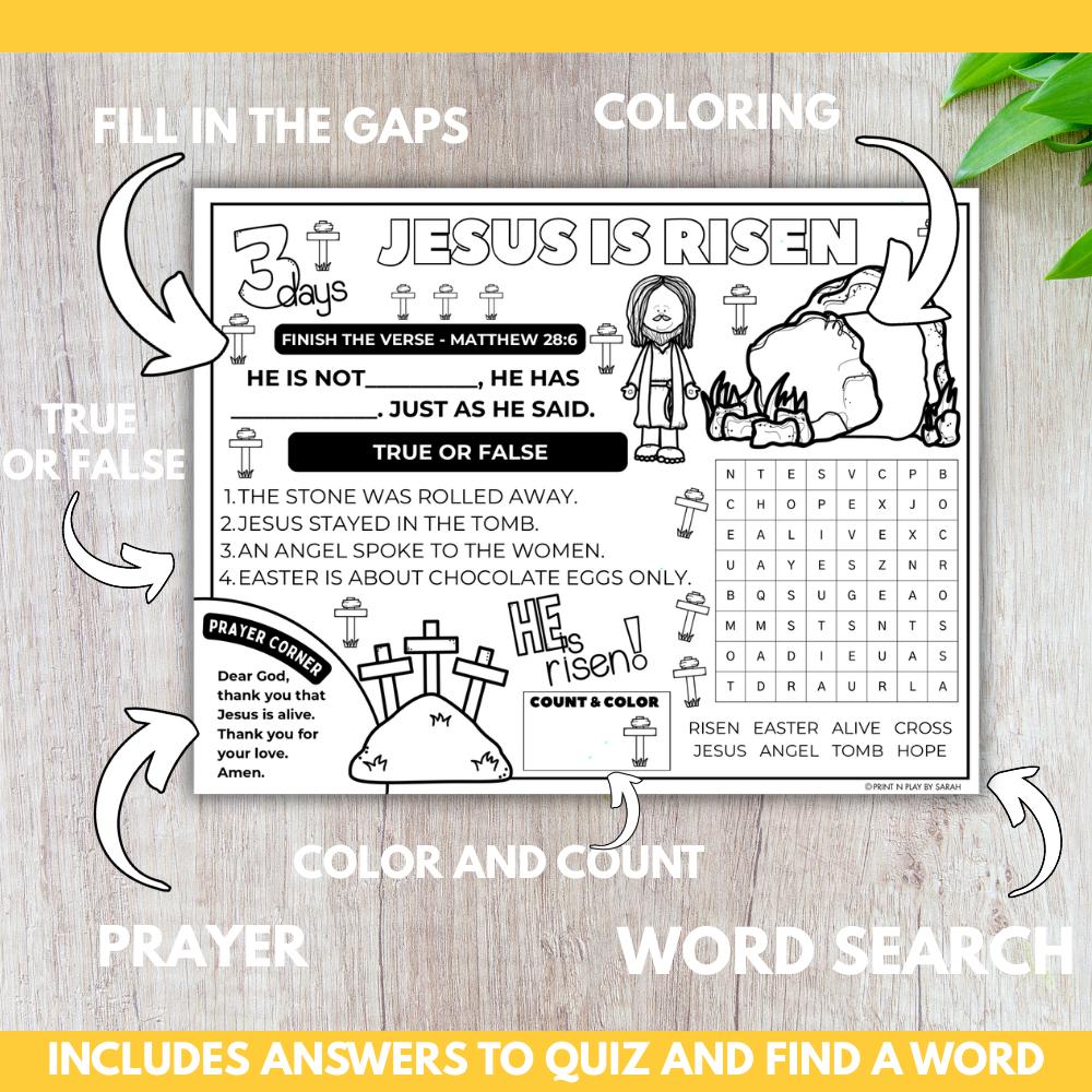 Christian Easter Activity Bundle for Kids | Palm Sunday, Last Supper ...
