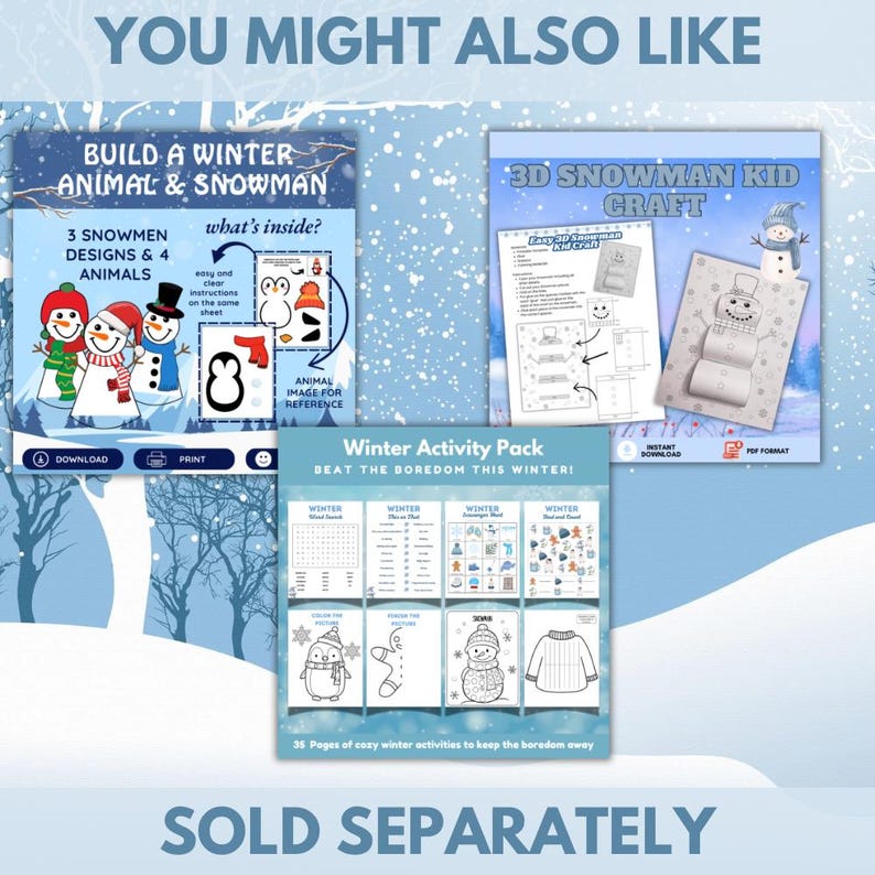 Winter Emotions Matching Activity for Kids | Feelings Face Match ...
