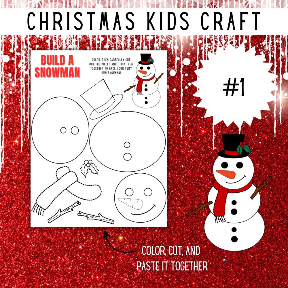 Printable Christmas Craft Bundle for Kids, Holiday Paper Crafts, Build ...