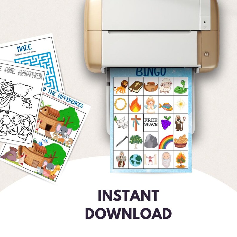 Bible Activity Pack for Kids | 35 Printable Pages | Christian Games ...