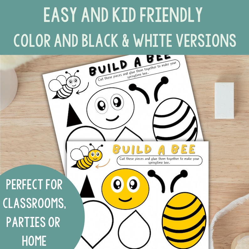 Spring Bug Craft Printable – Cut & Paste Insect Activity for Kids PDF ...