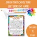 End of the Year Left & Right Game Classroom Party Game, End of Year ...