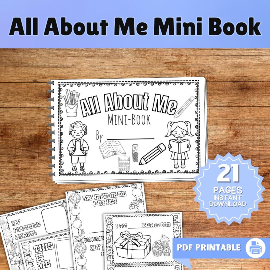 All About Me Printable Activity for Kids, Homeschool Printable ...