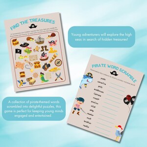 Pirate Party Games Bundle: Printable Treasure Hunt Activities (PDF ...