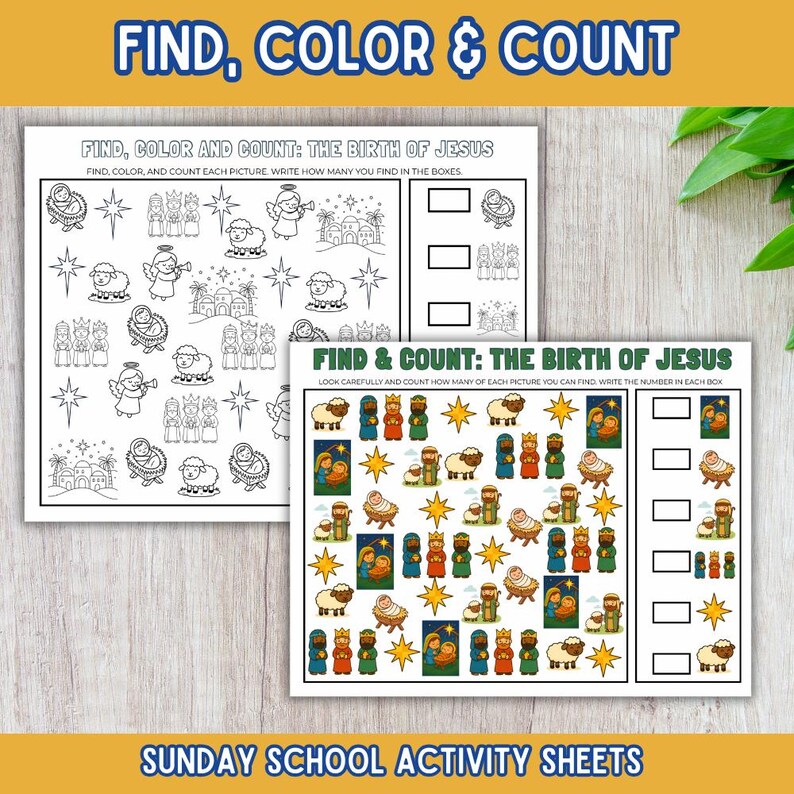 Birth of Jesus Activity Mat Printable | Bible Christmas Activity for ...