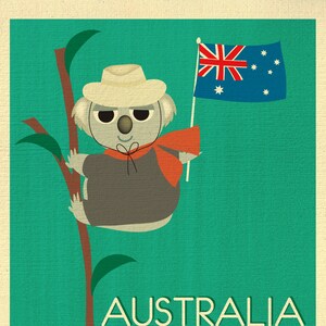 Australia Poster, Australian Nursery Print, Koala Print, Down Under ...