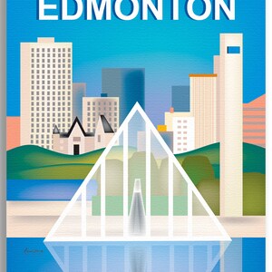 Edmonton Print, Edmonton Skyline, Edmonton Art, Canada Print, Edmonton ...