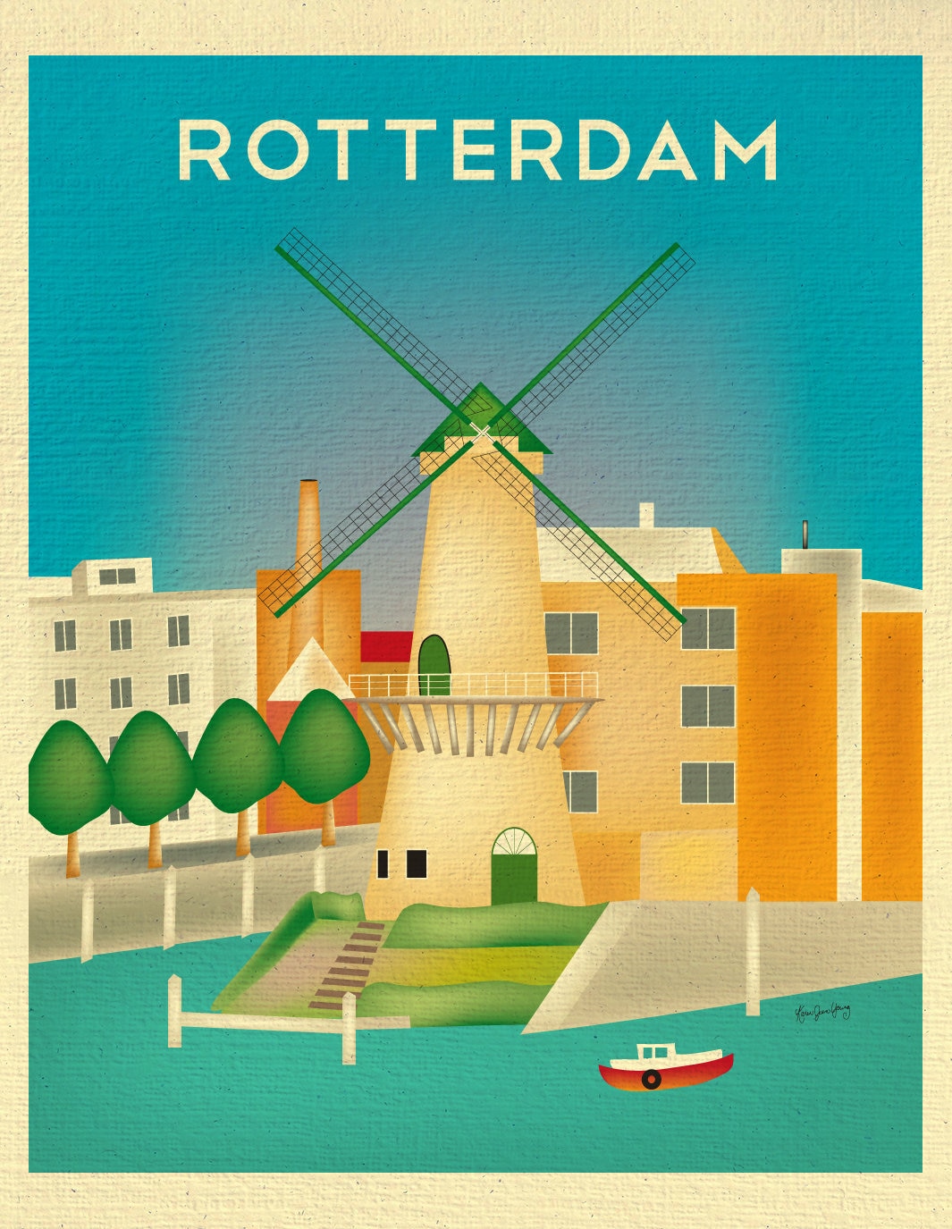Rotterdam Print Rotterdam Poster Rotterdam Wall Art - Etsy
