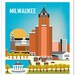 Milwaukee Print Skyline Art, Milwaukee Map, Milwaukee Wall Art ...