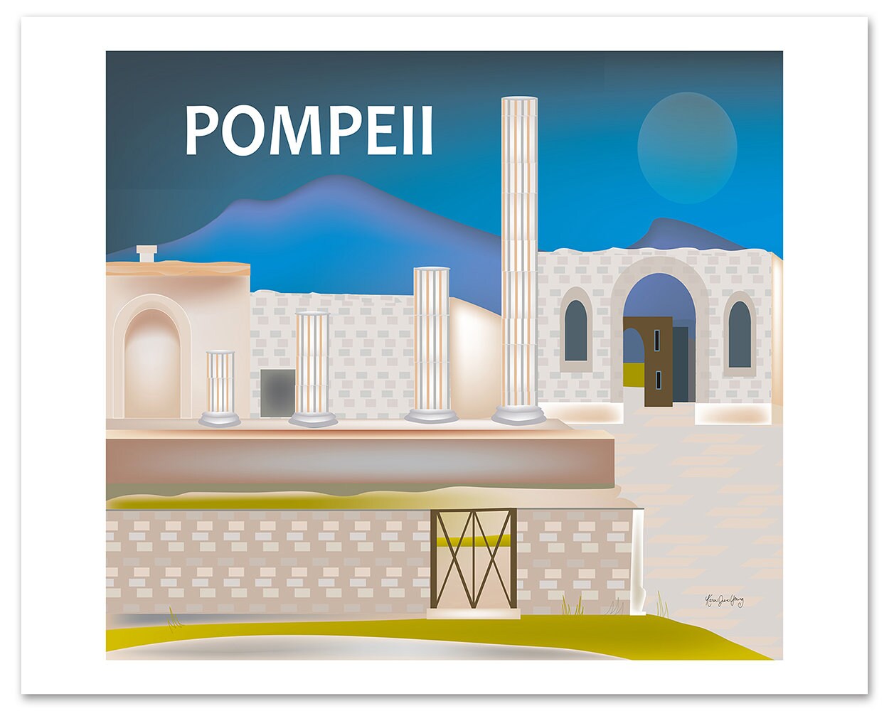 Pompeii Print Mount Vesuvius Print Pompeii Art Pompeii - Etsy Canada