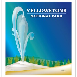 Yellowstone National Park Poster, National Park Art, Wyoming Print ...