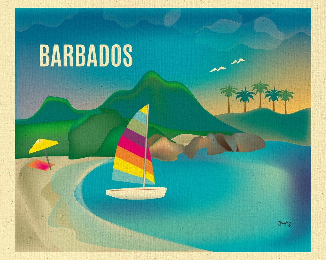 Barbados Art, Barbados Map, Barbados Skyline, Barbados Travel, Barbados ...