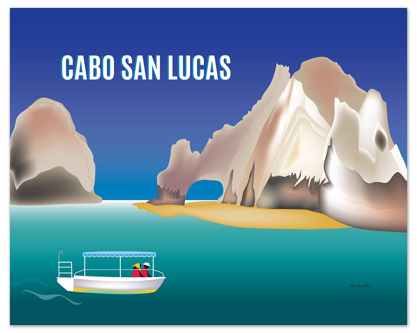 Cabo San Lucas Print Lover's Beach Cabo Mexico Art | Etsy