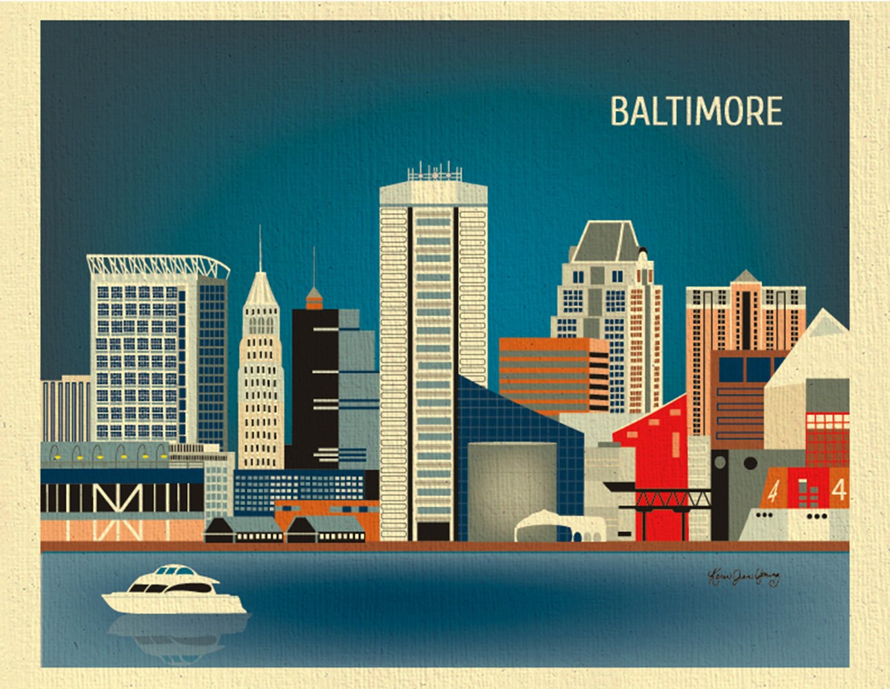 Baltimore Art Baltimore Map Baltimore Skyline Poster - Etsy