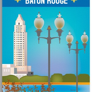 Baton Rouge Print, Baton Rouge LA Art, Baton Rouge Map, the Louisiana ...