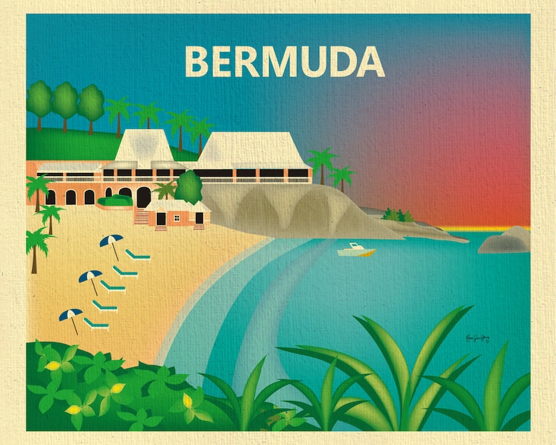 Bermuda Print, Bermuda Beach Poster, Bermuda Wall Art, Bermuda Vacation ...