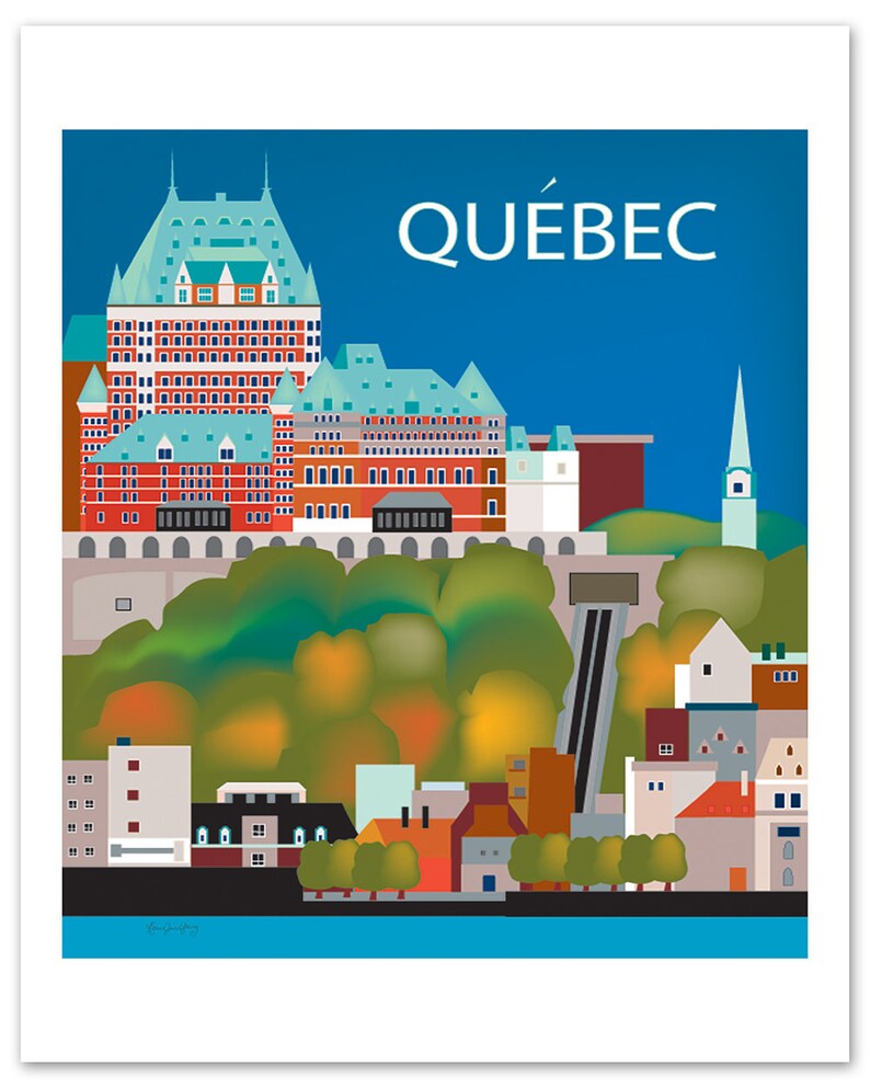 Quebec Print Quebec Skyline Quebec Art Canada Print Quebec - Etsy
