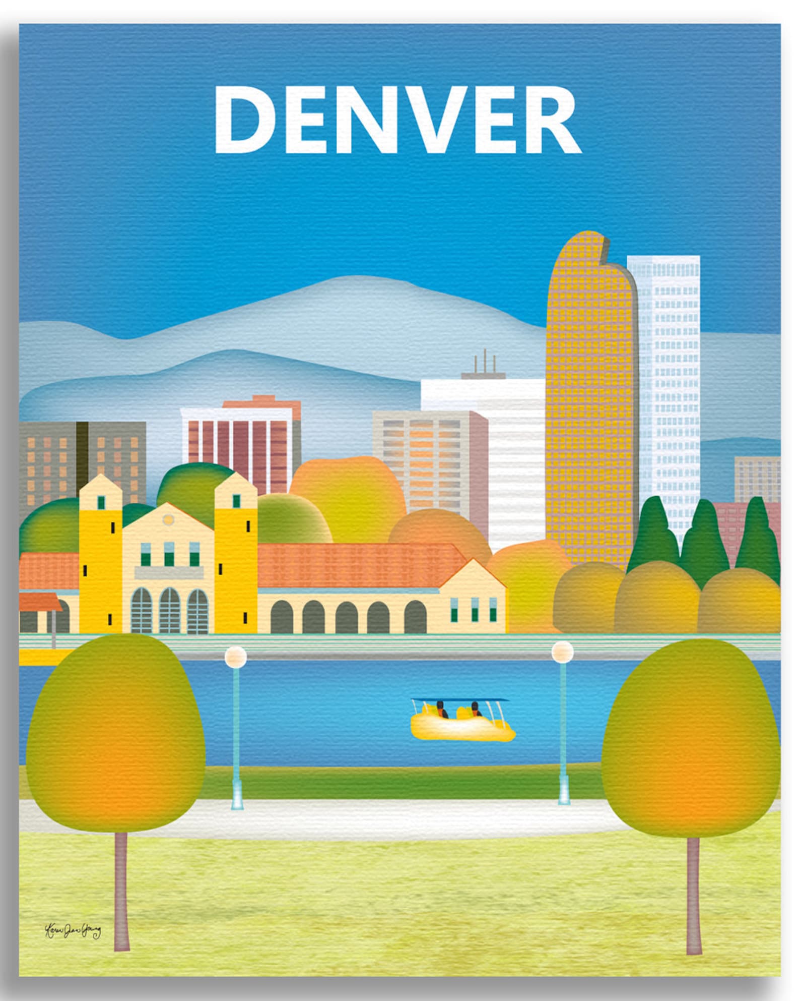 Denver Art Print, Denver Skyline, Denver Poster, Colorado Poster ...