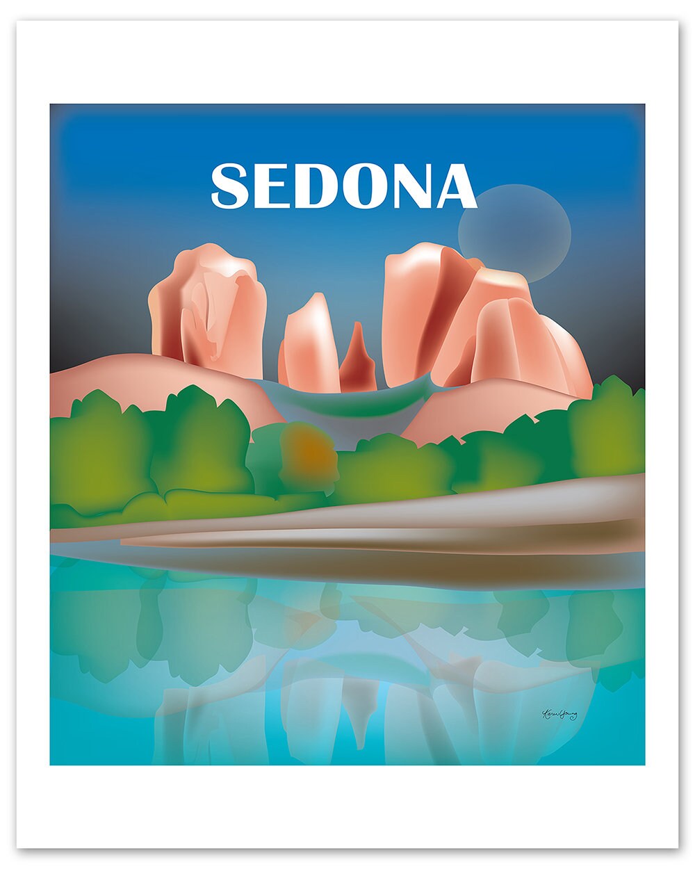 Sedona Skyline Print Sedona Arizona Art Southwest Art Print - Etsy