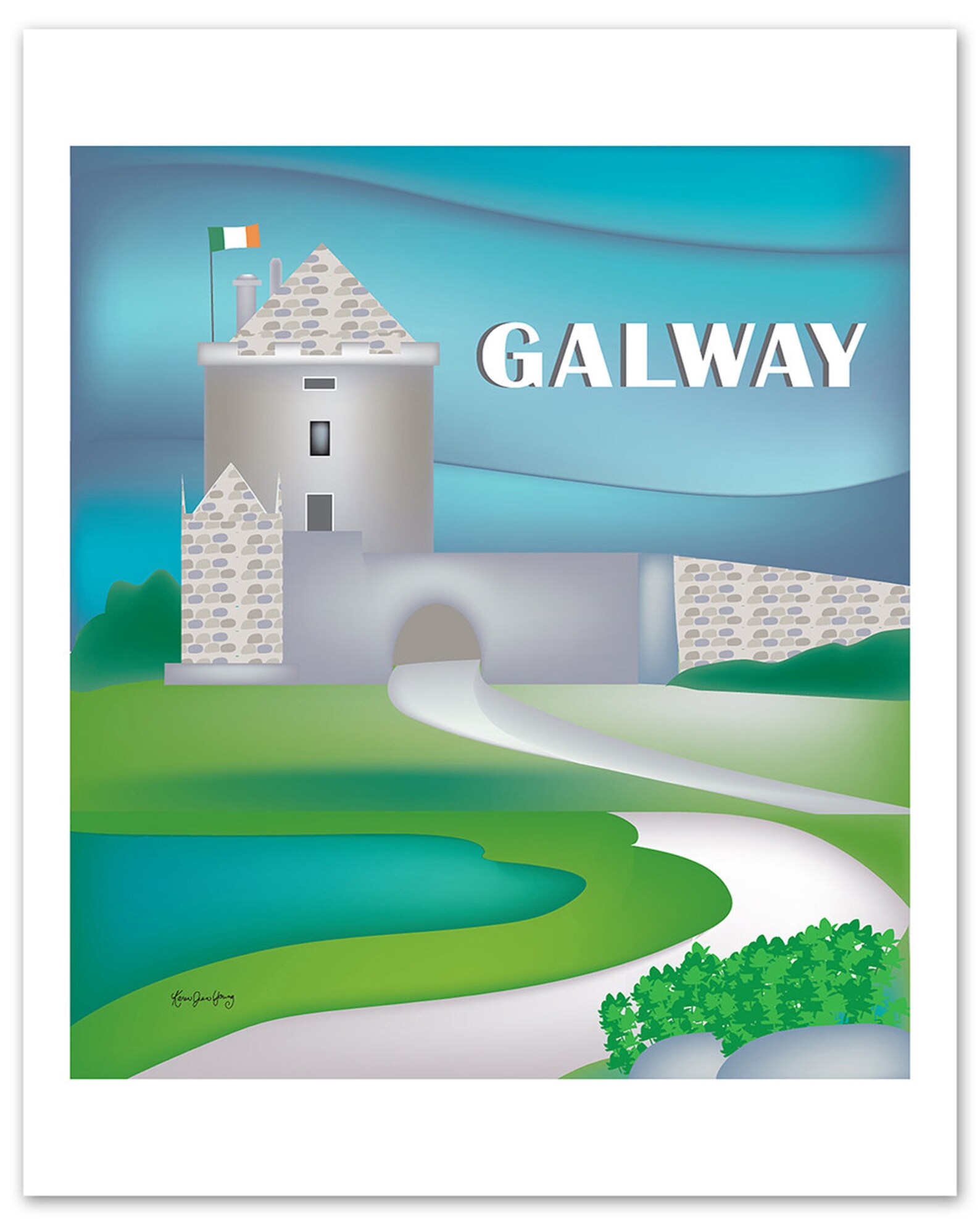 Galway Ireland Art Print, Galway Print, Galway Artwork, Galway Poster ...
