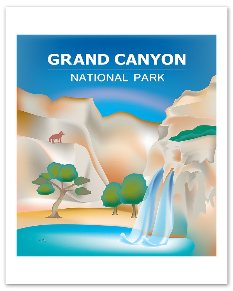 Grand Canyon Poster National Park Art Arizona Print Grand - Etsy