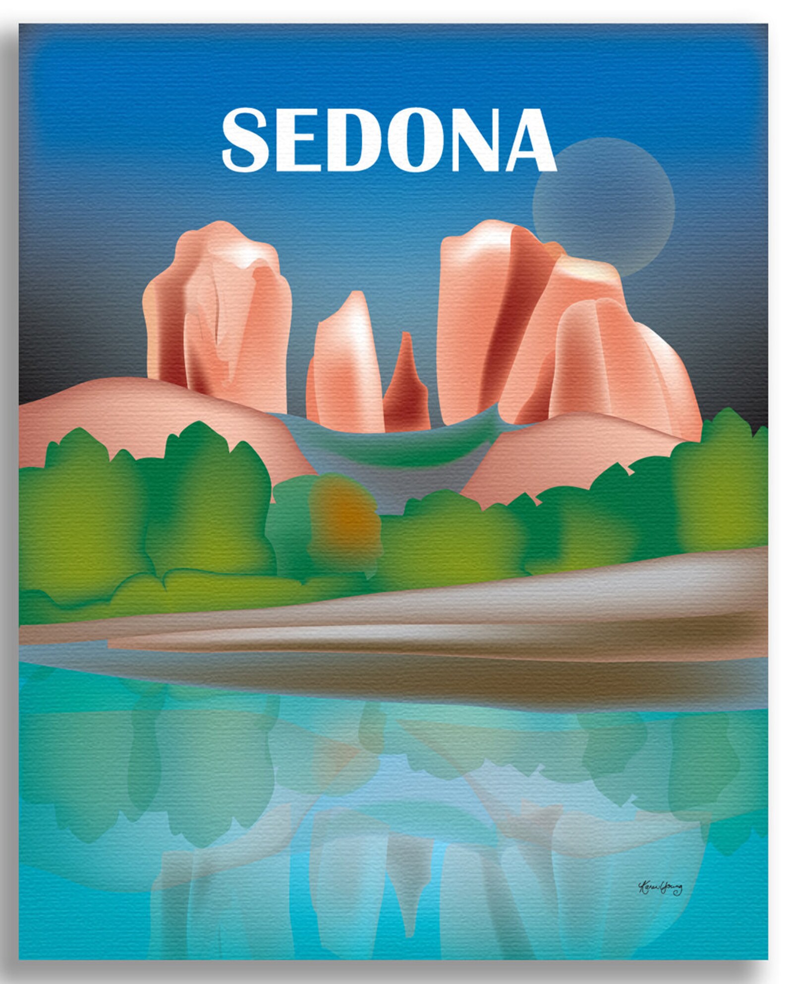 Sedona Skyline Print, Sedona Arizona Art, Southwest Art Print, Sedona ...