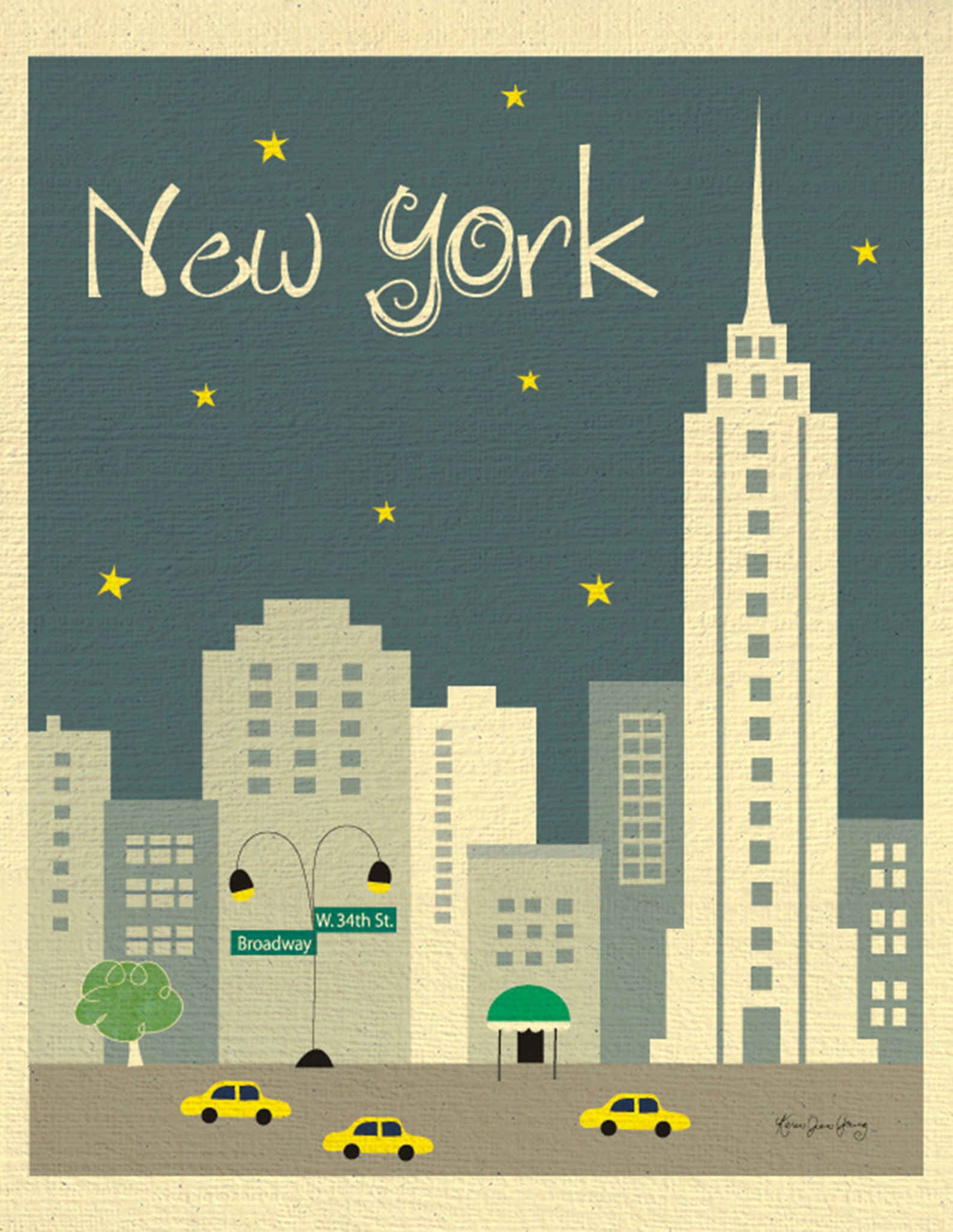 New York City Skyline Art Print NYC Print New York City - Etsy