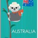 Australia Poster, Australian Nursery Print, Koala Print, Down Under ...