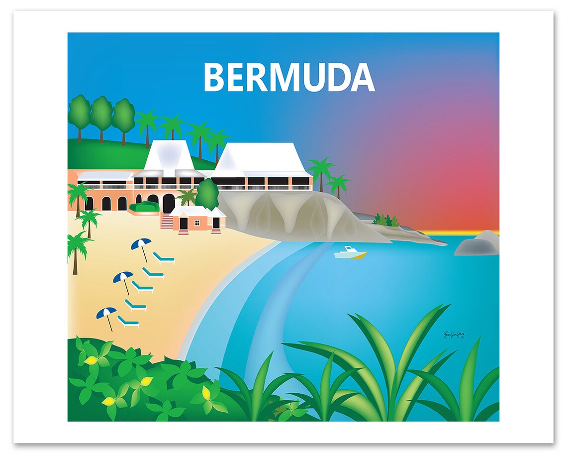 Bermuda Print Bermuda Beach Poster Bermuda Wall Art Bermuda - Etsy