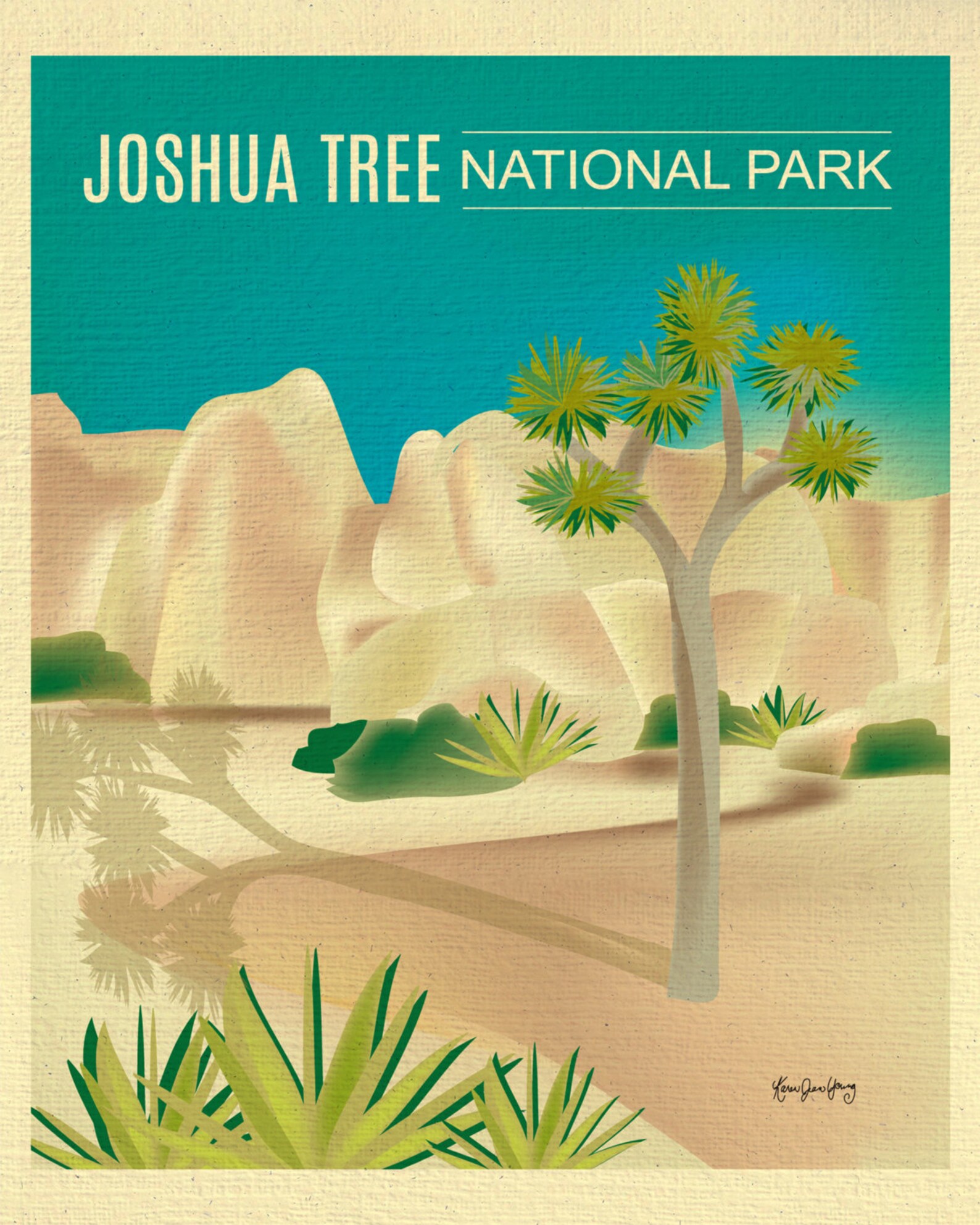Joshua Tree Print Joshua Tree Art National Park Posters | Etsy