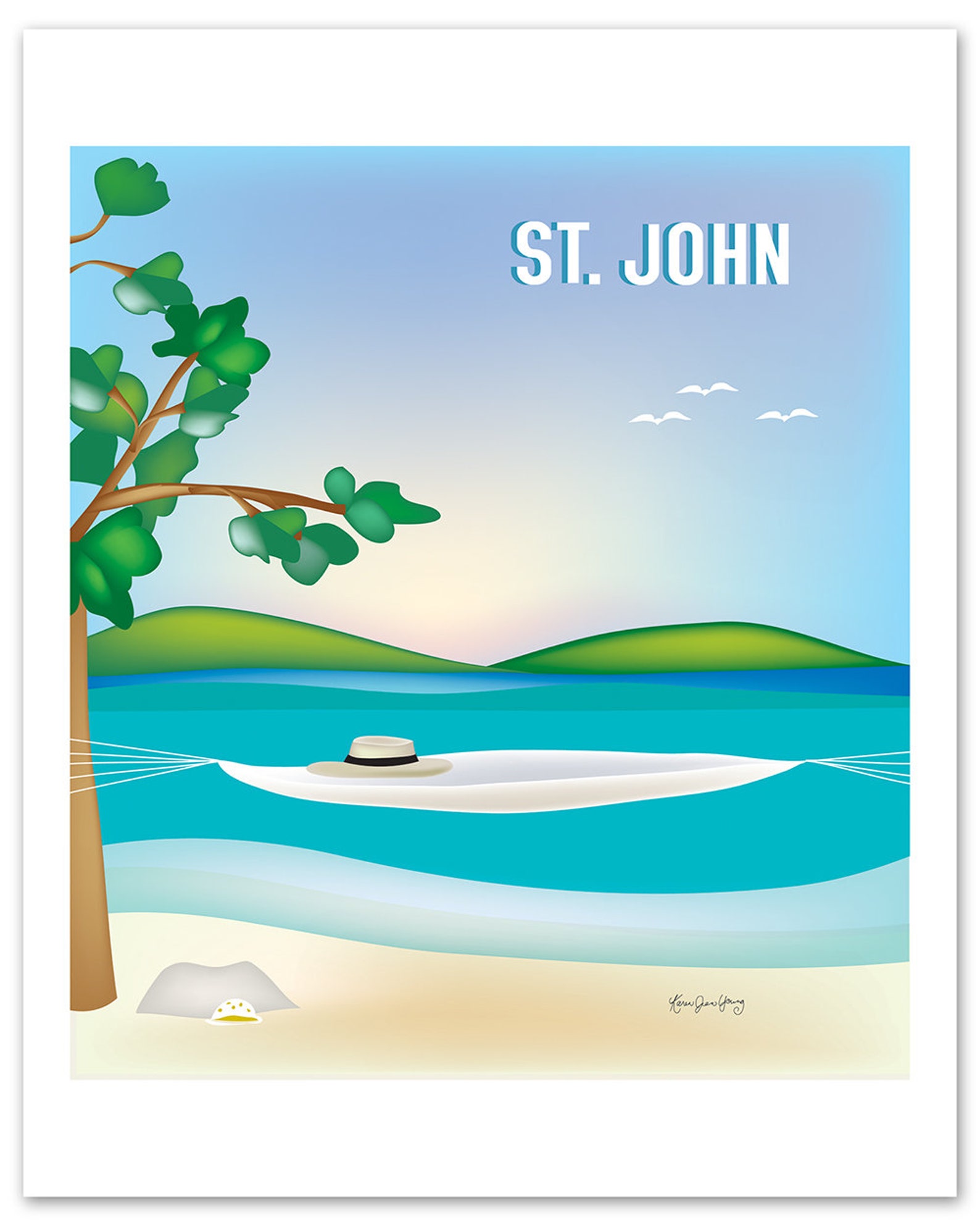 St. John Vertical Print St. John Wall Art US Virgin Islands | Etsy