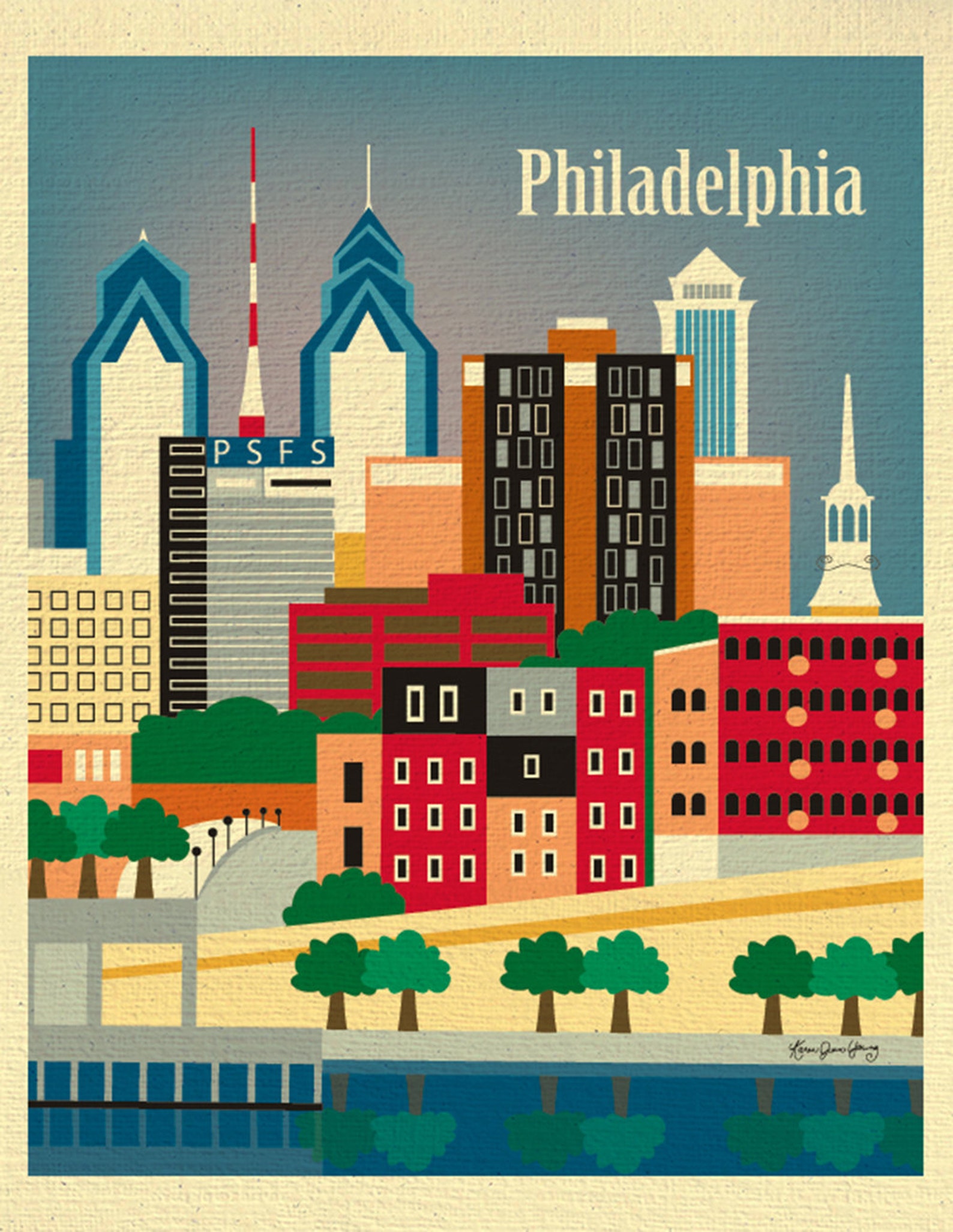 Philadelphia Skyline Art Print Philadelphia Map Print - Etsy
